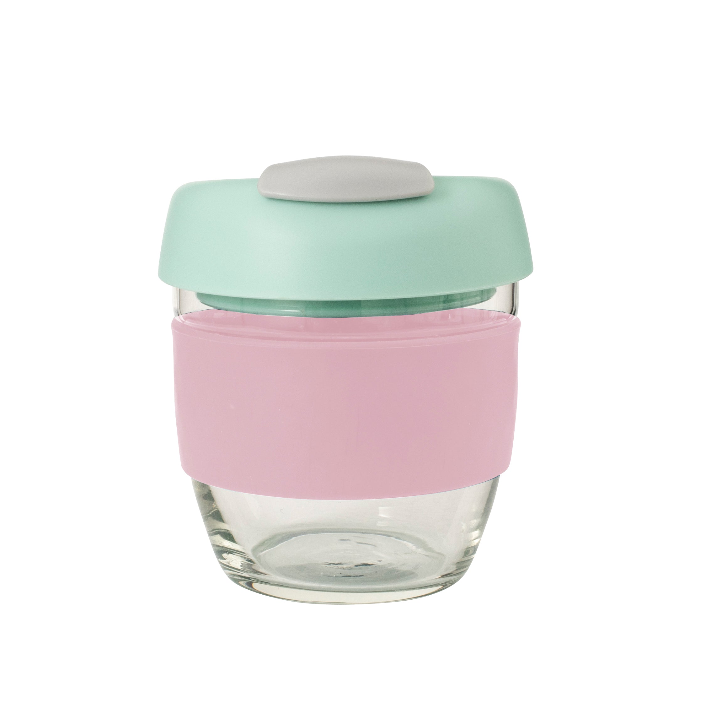 Glass GoCup 236ml - Pink/Mint/Grey – Outdo Homestore